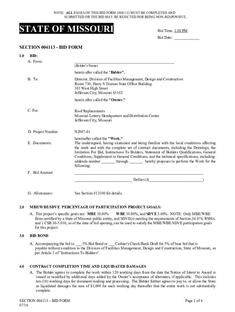 Fillable Online REQUEST FOR INFORMAL BID (RFIB) 2686-01 FOR Fax Email ...