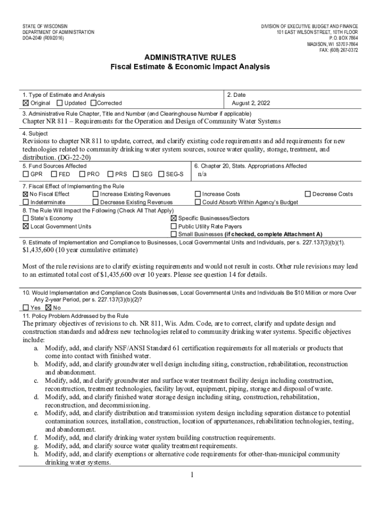 Fillable Online dnr wisconsin DRAFT - DOA-2049 FE/EIA Form DG-22-20 Fax ...