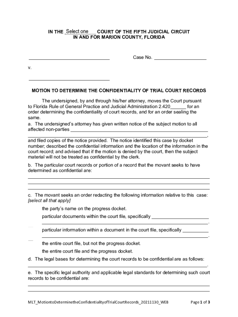 Fillable Online Order Granting/Denying Motion to Determine Trial Court ... Fillable Online Order Granting/Denying Motion to Determine Trial Court ...