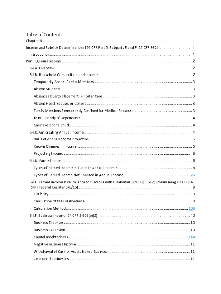 Fillable Online housing mt Chapter 6 Income and Subsidy Determination ...