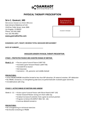 Fillable Online physical therapy protocol after reverse total shoulder ...