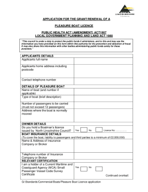 Fillable Online Pleasure-Boat-licence-App-form.pdf Fax Email Print ...