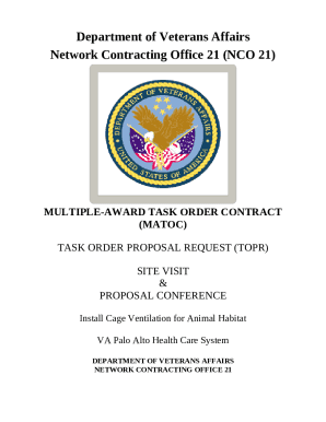 task order terms and conditions - VA Vendor Portal Doc Template | pdfFiller