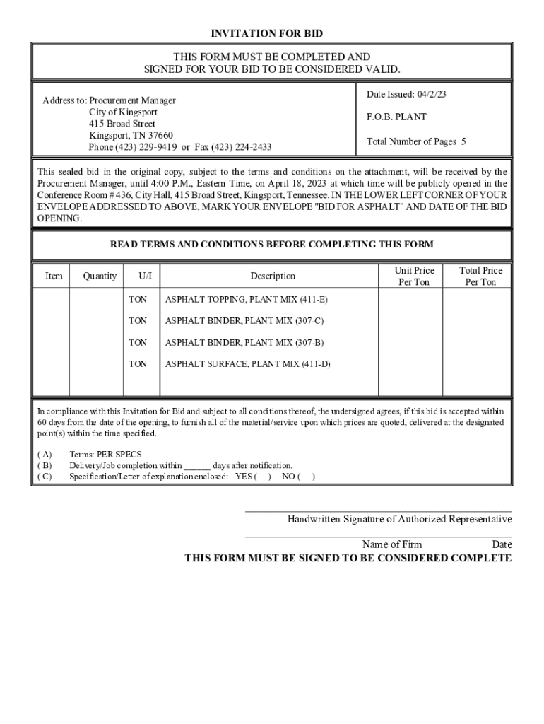 Fillable Online Electronic Bid Submission Form Fax Email Print - pdfFiller