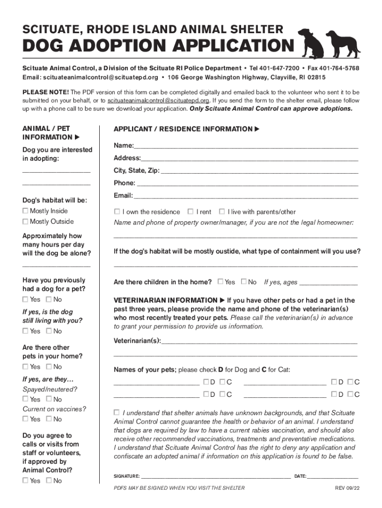 Fillable Online Divisions - Scituate RI Police Department Fax Email ...