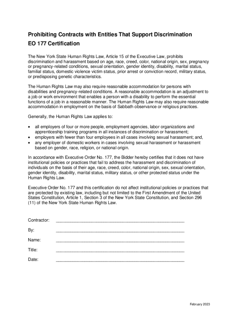 Fillable Online otda ny Article 15 - Human Rights Law of New York State ...