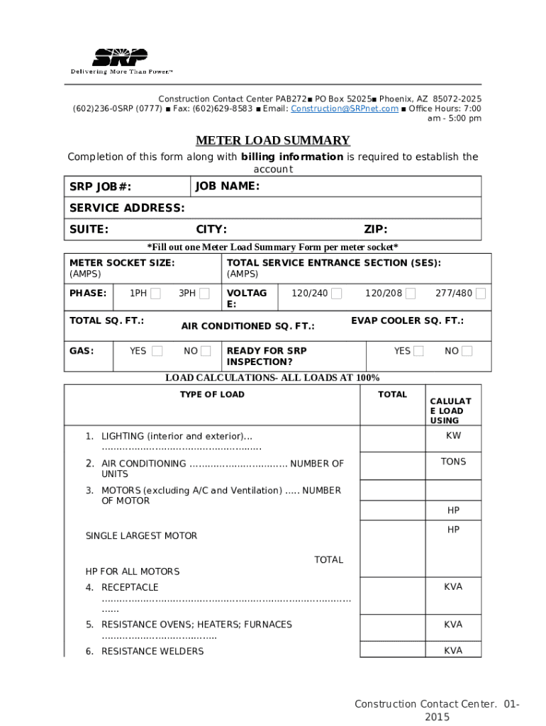 SRP Electric Services - Arizona Resource Directory Doc Template | pdfFiller