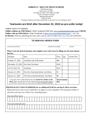Fillable Online Principal's Page - Wilcox High School Fax Email Print - pdfFiller