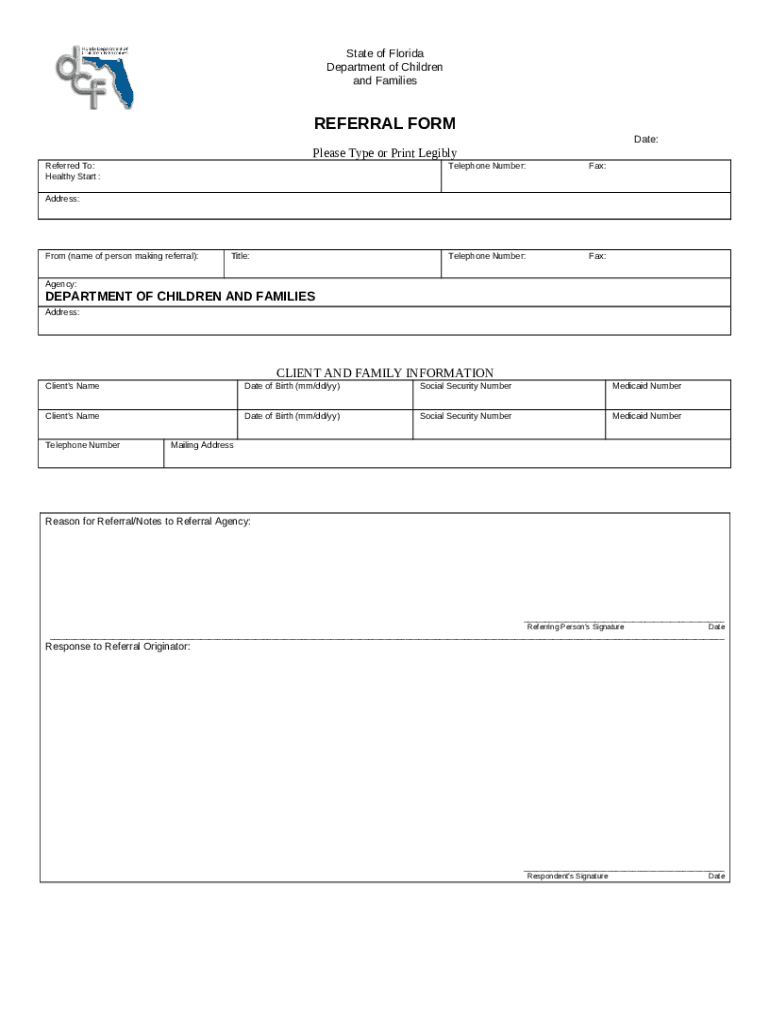 Agency: INITIAL REFERRAL Referral Date: ... Doc Template | pdfFiller