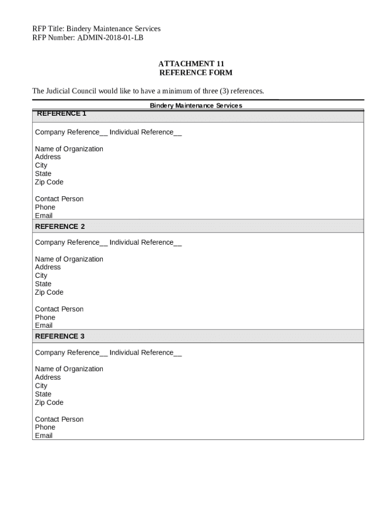 Attachment 11 - Reference Doc Template | pdfFiller