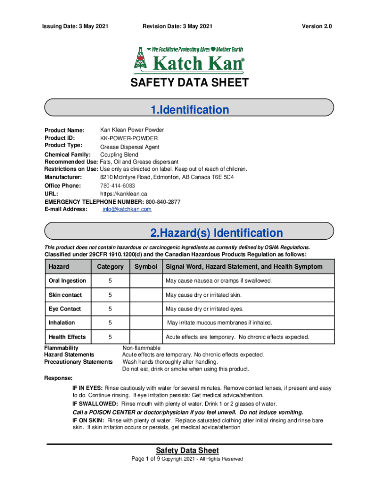 Fillable Online Kan Klean Power Powder Fax Email Print - pdfFiller