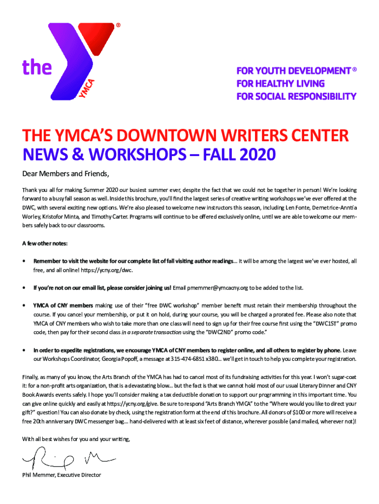 Fillable Online A day in the life of the Syracuse Downtown YMCA Fax ...