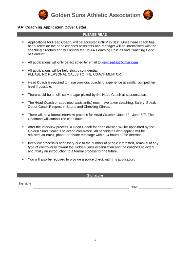 Coach Cover Letter Example and Template for 2023 Doc Template | pdfFiller
