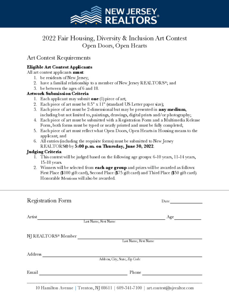 Fillable Online Art Contest Submission Fax Email Print - pdfFiller