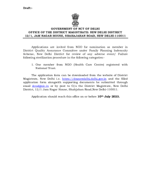 Fillable Online dshm delhi gov public notice and application form Fax ...
