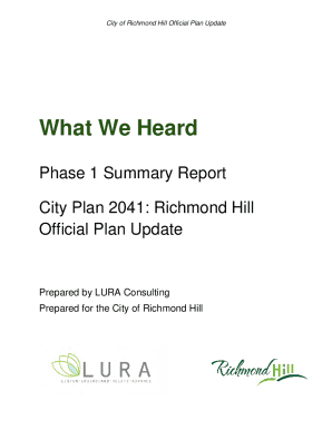 Fillable Online What We Heard Phase 1 Summary Report City Plan 2041 Fax Email Print - pdfFiller