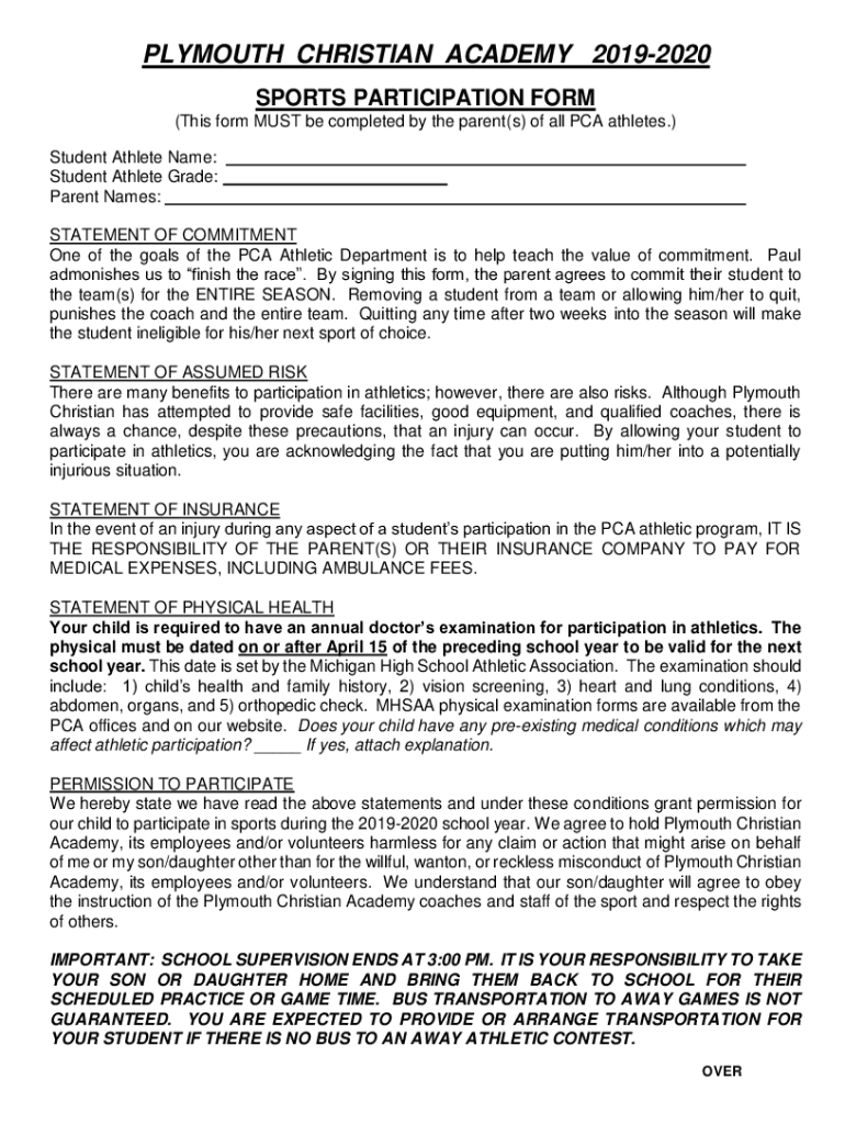 Fillable Online Athletic Health and Safety Information Fax Email Print - pdfFiller