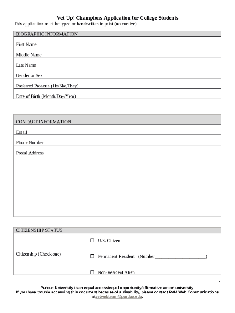 champions application highschool.docx - Vet Up! Champions... - vet ...