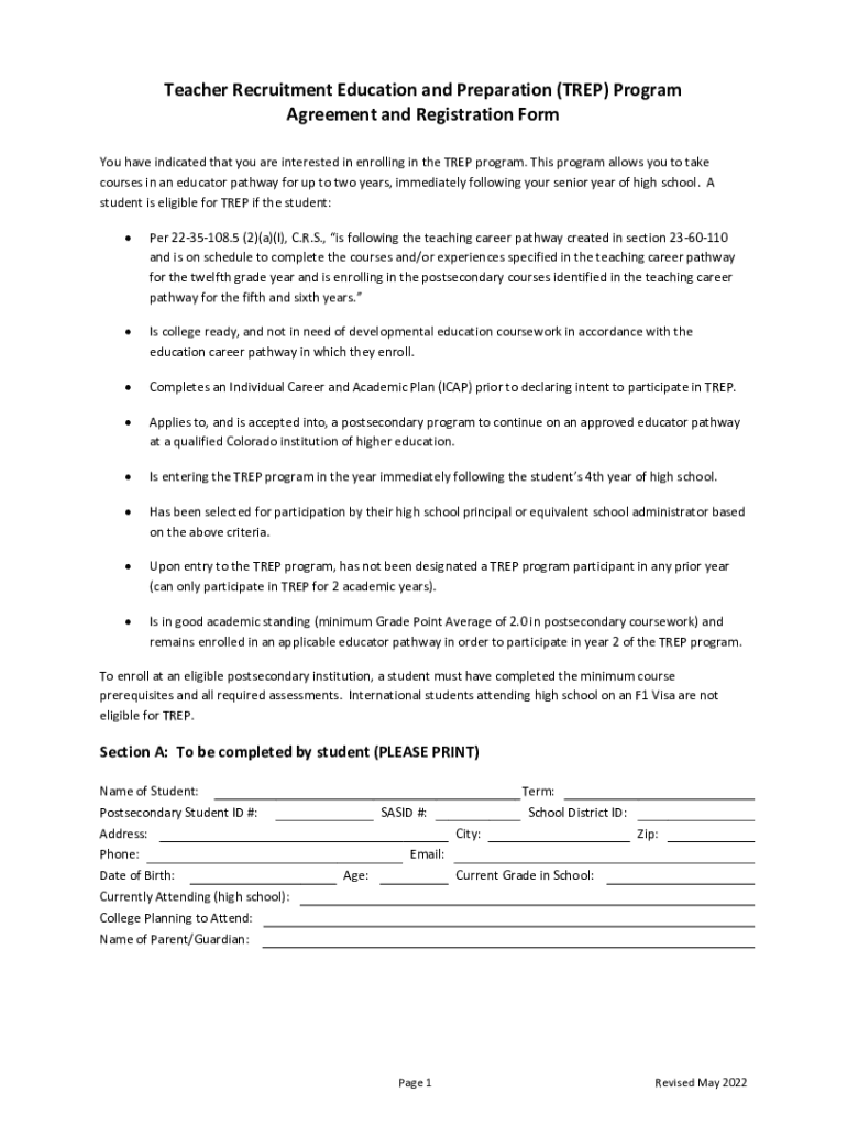 Fillable Online Teacher Recruitment Education and Preparation ...