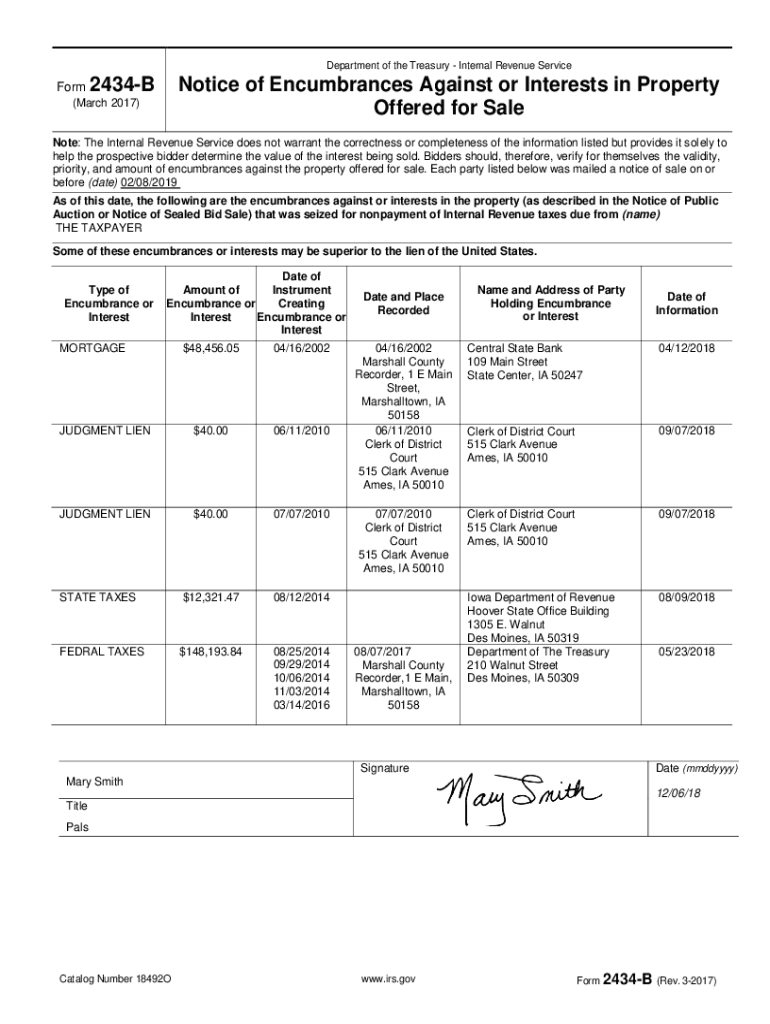 Fillable Online Encumbrance or Fax Email Print - pdfFiller