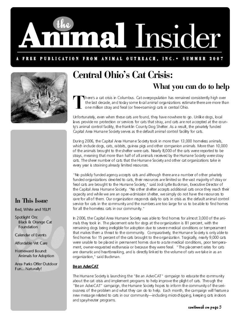 Fillable Online Animal Insider Fax Email Print - pdfFiller