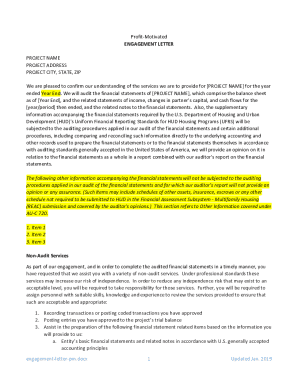 Fillable Online Solved ACC 411 Project One Engagement Letter Template ...