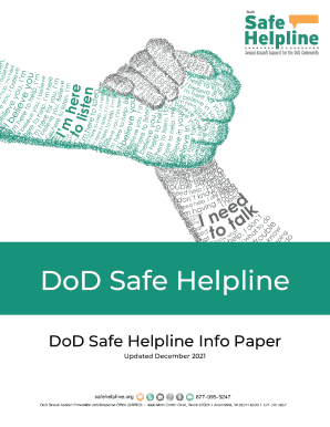 Fillable Online About Department of Defense (DoD) Safe Helpline Fax ...