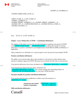 Fillable Online Leave without pay to the employee - Manage scheduling ...