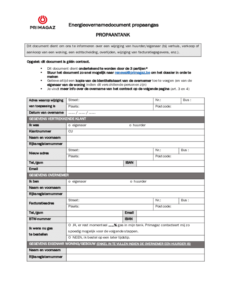 Invulbaar Online Dit document dient om ons te informeren over een ...