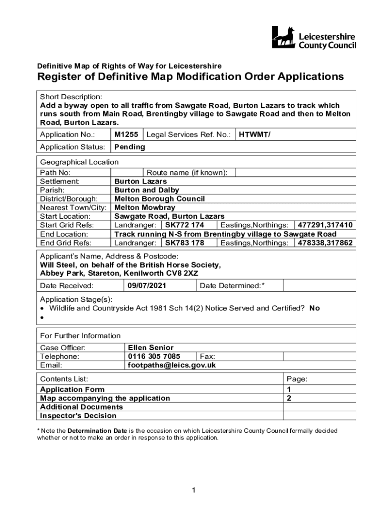 Fillable Online A guide to definitive maps and changes to public rights ... Fillable Online A guide to definitive maps and changes to public rights ...
