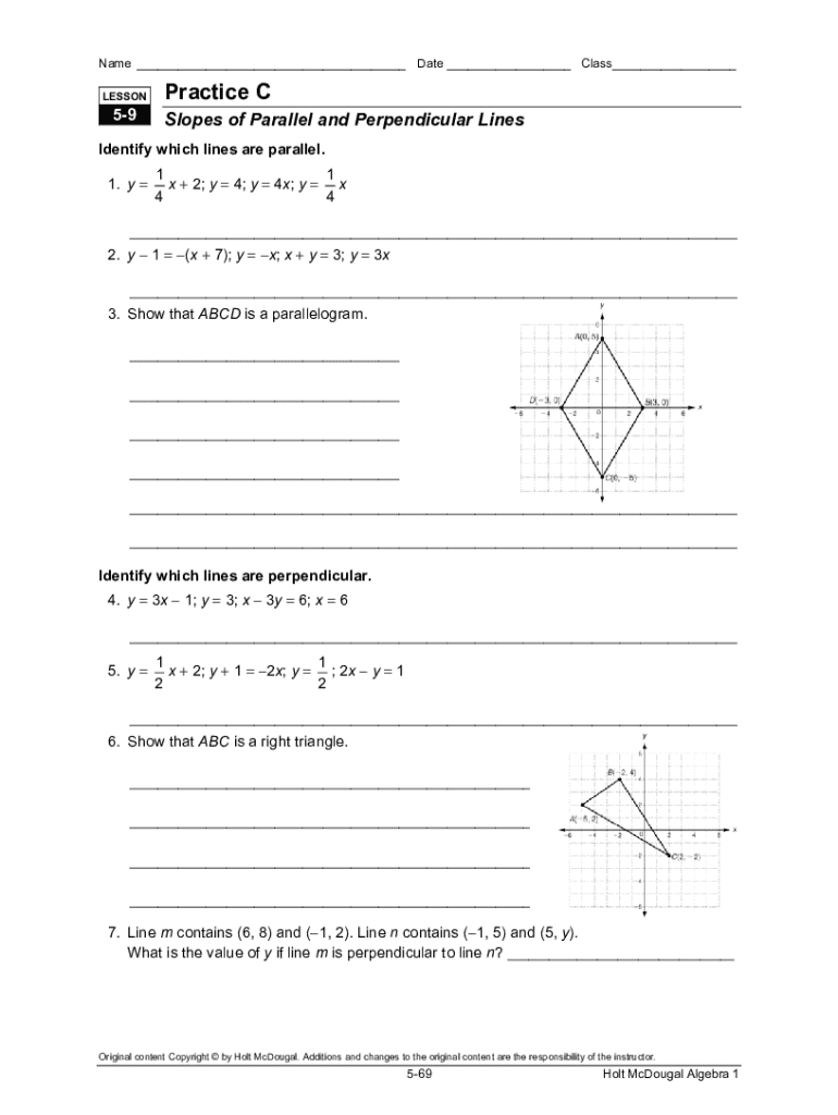Fillable Online How do you write the equation of parallel and ...