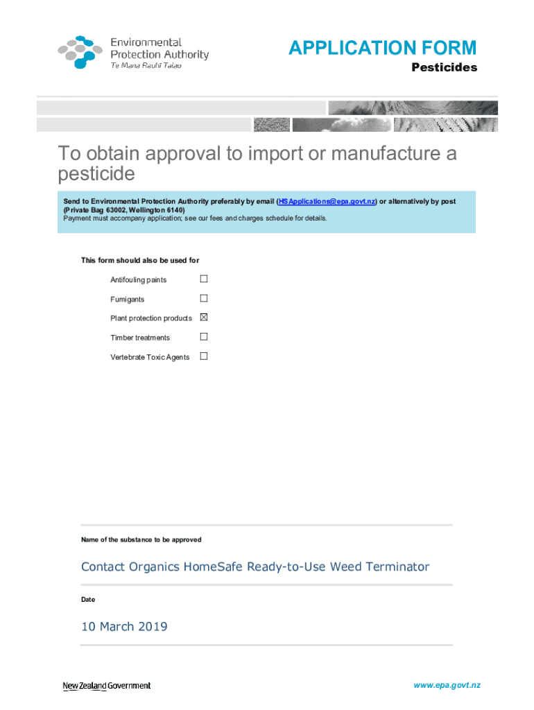 Fillable Online 1. HS-Pesticides-Application-Form Abridged Fax Email ...