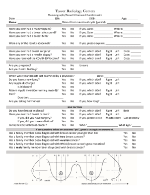Fillable Online Breast Screening Form 2220 Fax Email Print - pdfFiller