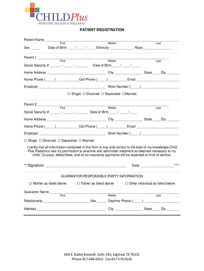 Fillable Online new patient registration form preferred pharmacy (for ...