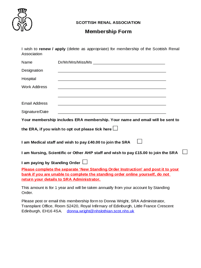 SRA-membership- Doc Template | pdfFiller