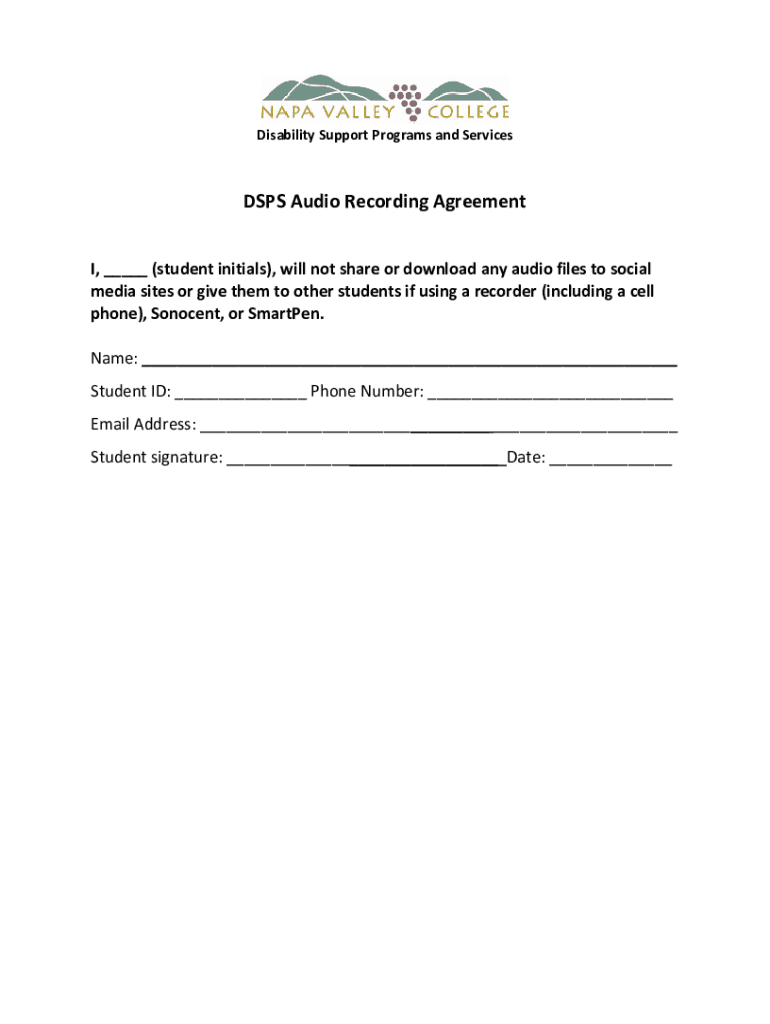 Fillable Online DSPS Alternate Media RequestAmerican River College Fax Email Print - pdfFiller