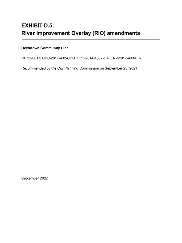 Fillable Online EXHIBIT D.5: River Improvement Overlay (RIO) amendments Fax Email Print - pdfFiller