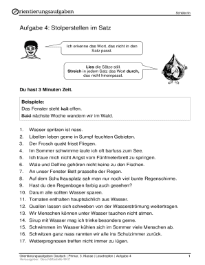 Ausfüllbar Online Aufgabe 4: Stolperstellen im Satz Fax Email Drucken ...