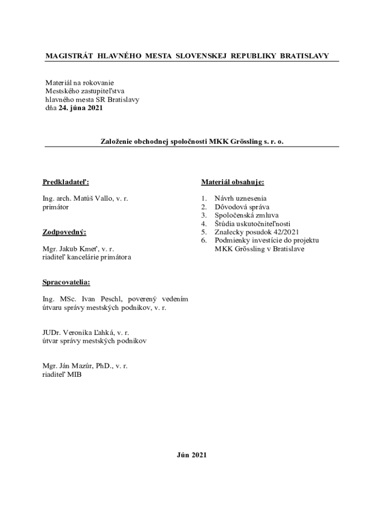 Fillable Online Zaloenie obchodnej spolonosti MKK Grssling s Fax Email ...