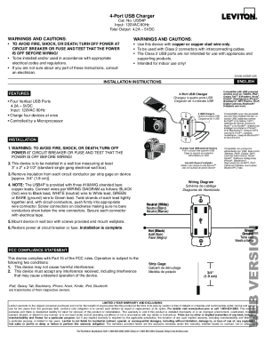 Completable En línea Leviton USB4P-E, USB4P-T, R02-USB4P-0BW ...
