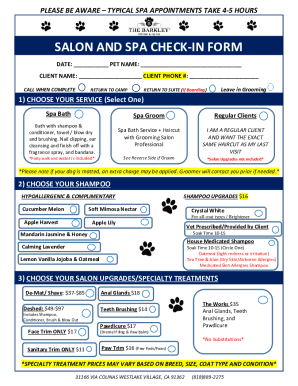Fillable Online Salon Forms - Form Templates Fax Email Print - pdfFiller
