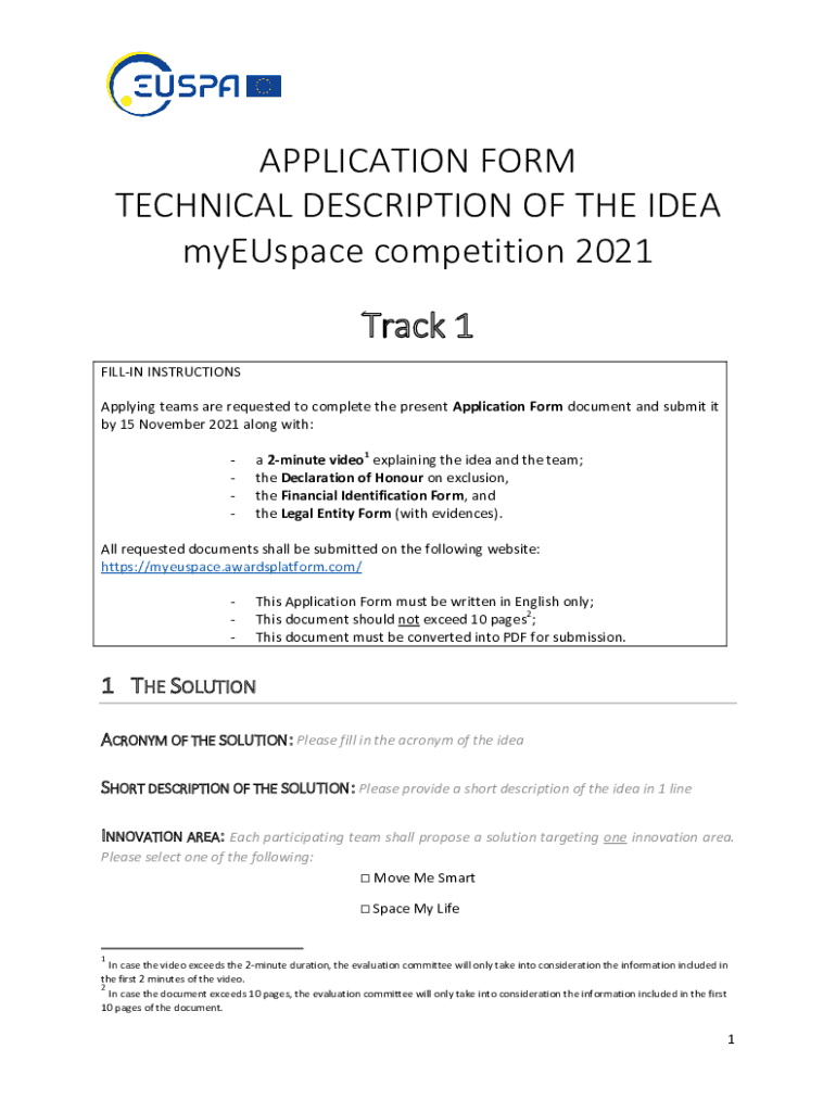 Fillable Online APPLICATION FORM TECHNICAL DESCRIPTION OF THE ... Fax ...