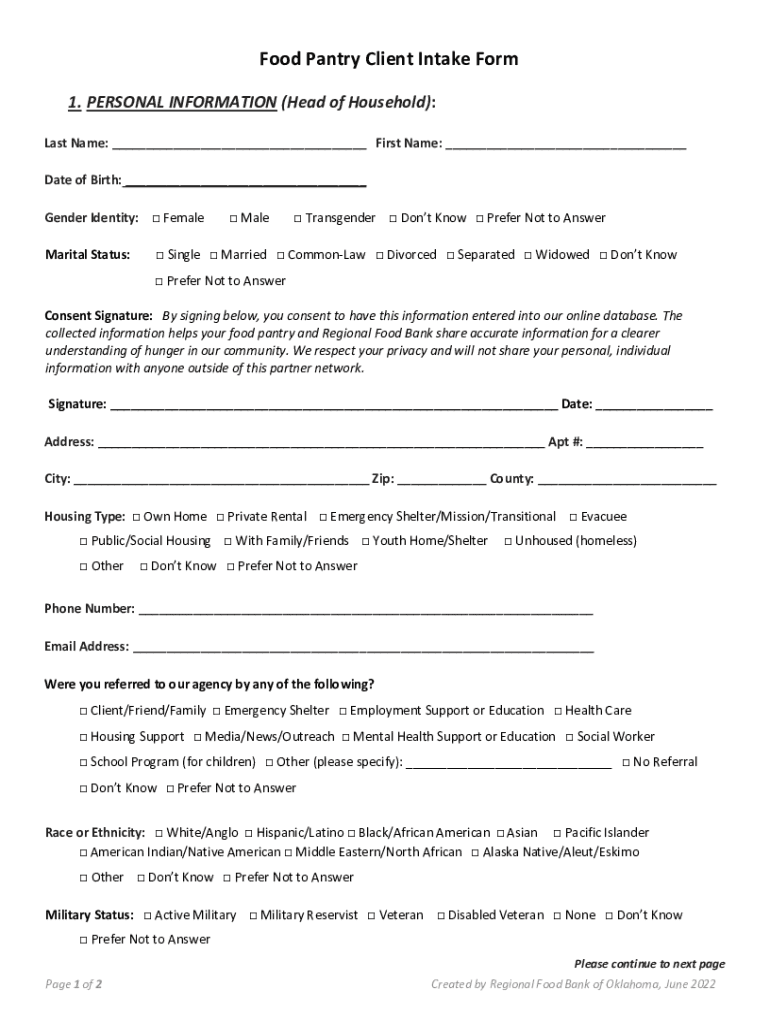 Fillable Online Support Services Intake Form Fax Email Print - pdfFiller