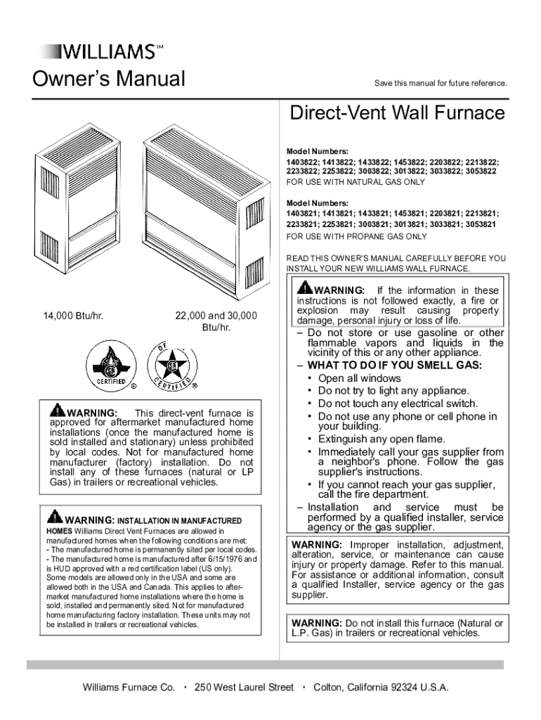 Fillable Online Williams 4318 Vent Shield Deflector for Direct Vent ...