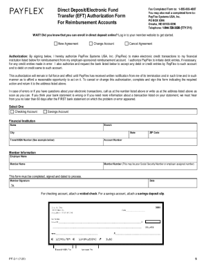 Fillable Online PF-2-15-20 - Direct Deposit/Electronic Fund Transfer ...