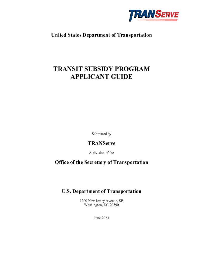Fillable Online DOI-Office of The Solicitor Transit Benefit Applicant ...