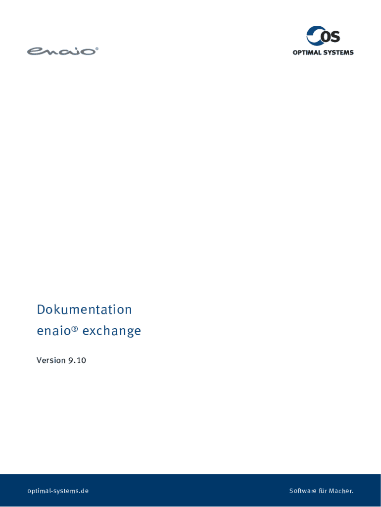 Ausfüllbar Online enaio exchange - OPTIMAL SYSTEMS Dokumentationsportal ...