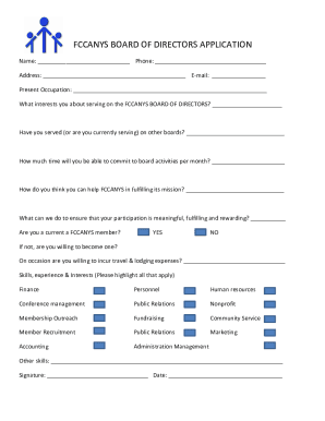 Fillable Online Application for Provisional Appointment Board Vacancy ...