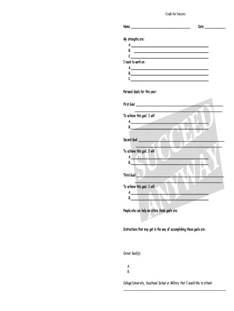 Fillable Online 10 Educational Goal Examples (With Tips To Accomplish ...