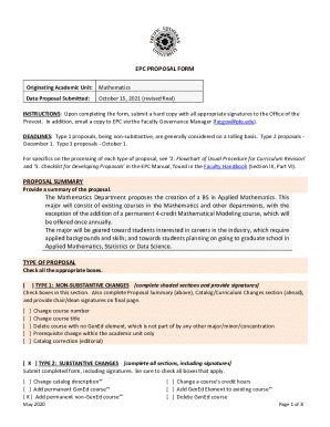 Fillable Online EPC PROPOSAL FORM Fax Email Print - pdfFiller